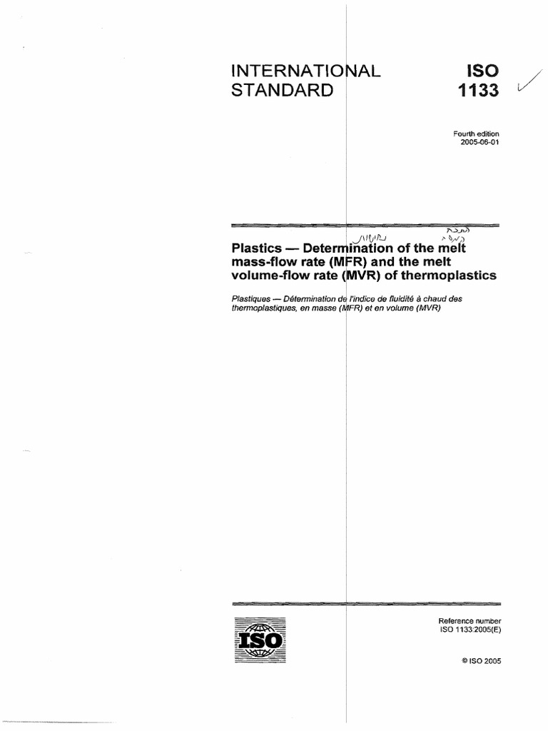 ISO MFR Standard 1133 | PDF
