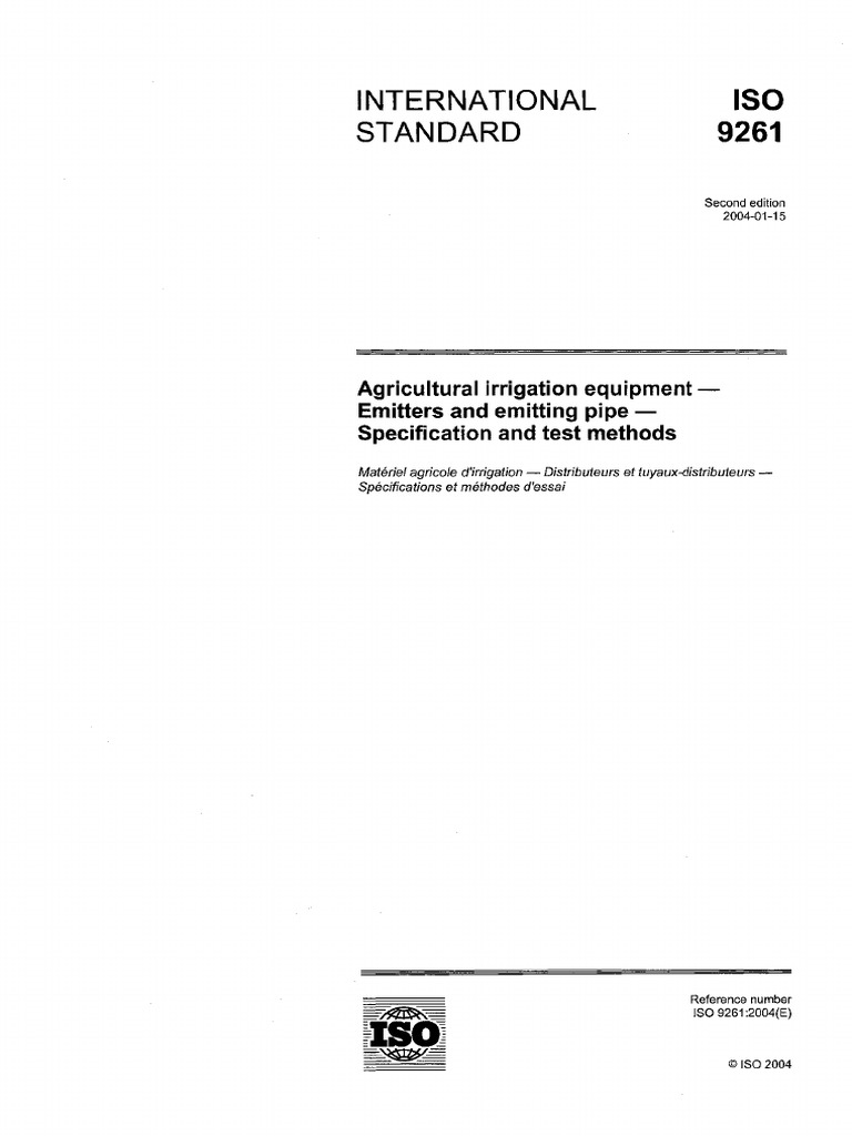 N653 ISO 9261 04 Emitters and Emitting Pipes | PDF