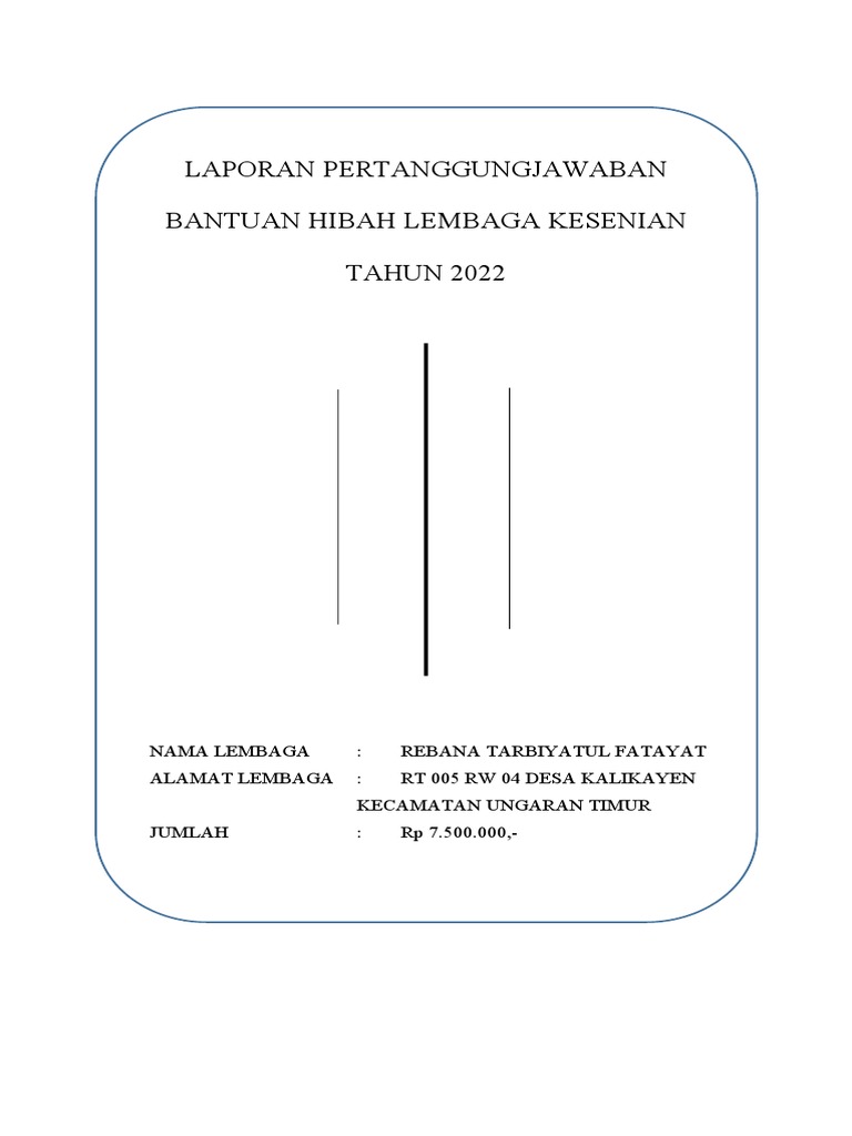 Contoh Laporan Pertanggungjawaban | PDF