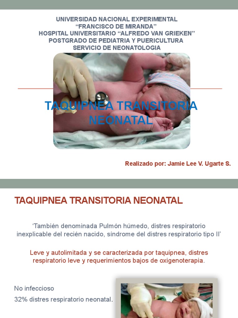 Taquipnea Transitoria Neonatal | PDF | Pulmón | Sistema respiratorio
