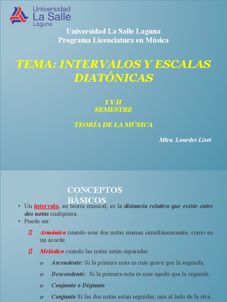 Power Point INTERVALOS | PDF | Intervalo (música) | Escala (música)
