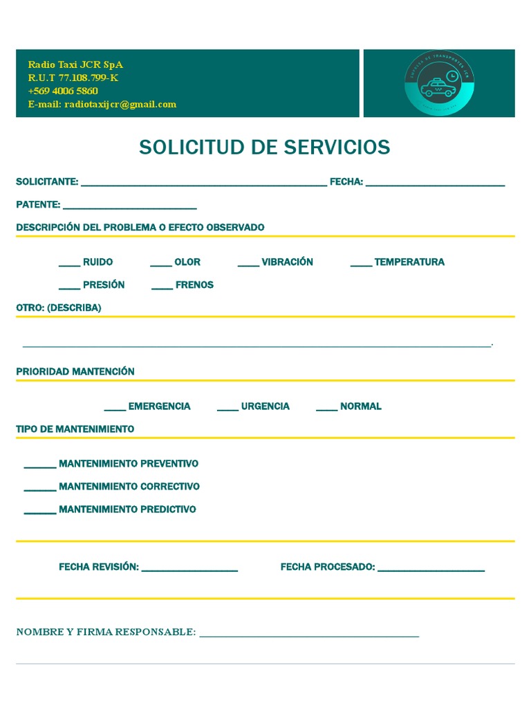 Solicitud de Servicio | PDF | Tecnología