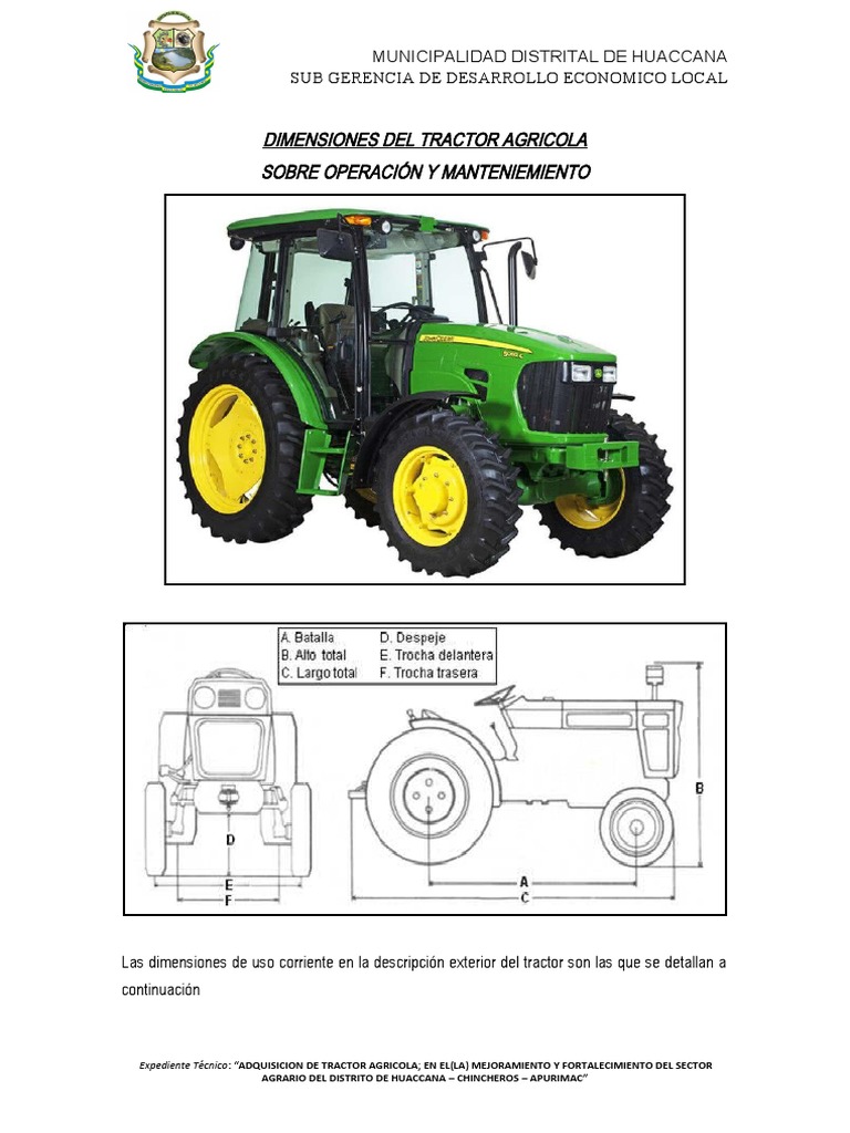Dimensiones del Tractor Agrícola | PDF