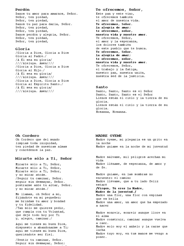 Canciones Religiosas 1 | PDF | Amor
