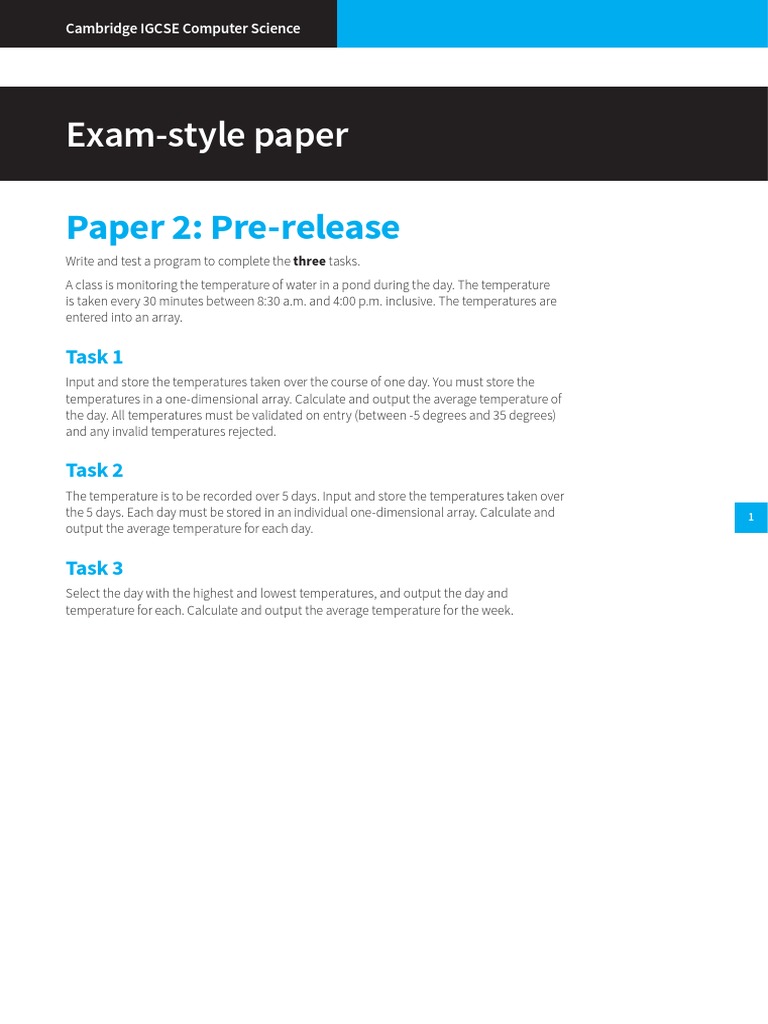 Exam Paper 2 Pre | PDF