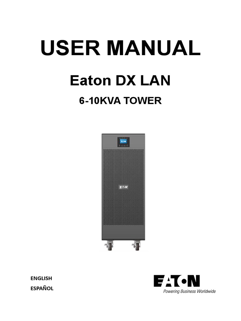 Eaton DX 6-10K LAN Manual de Usuario | PDF | Mains Electricity | Power ...