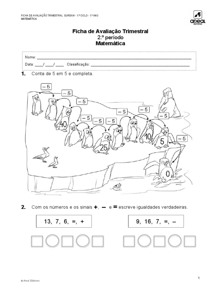 Ae Ekm1 Ficha Av Tri 2per | PDF | Matemática