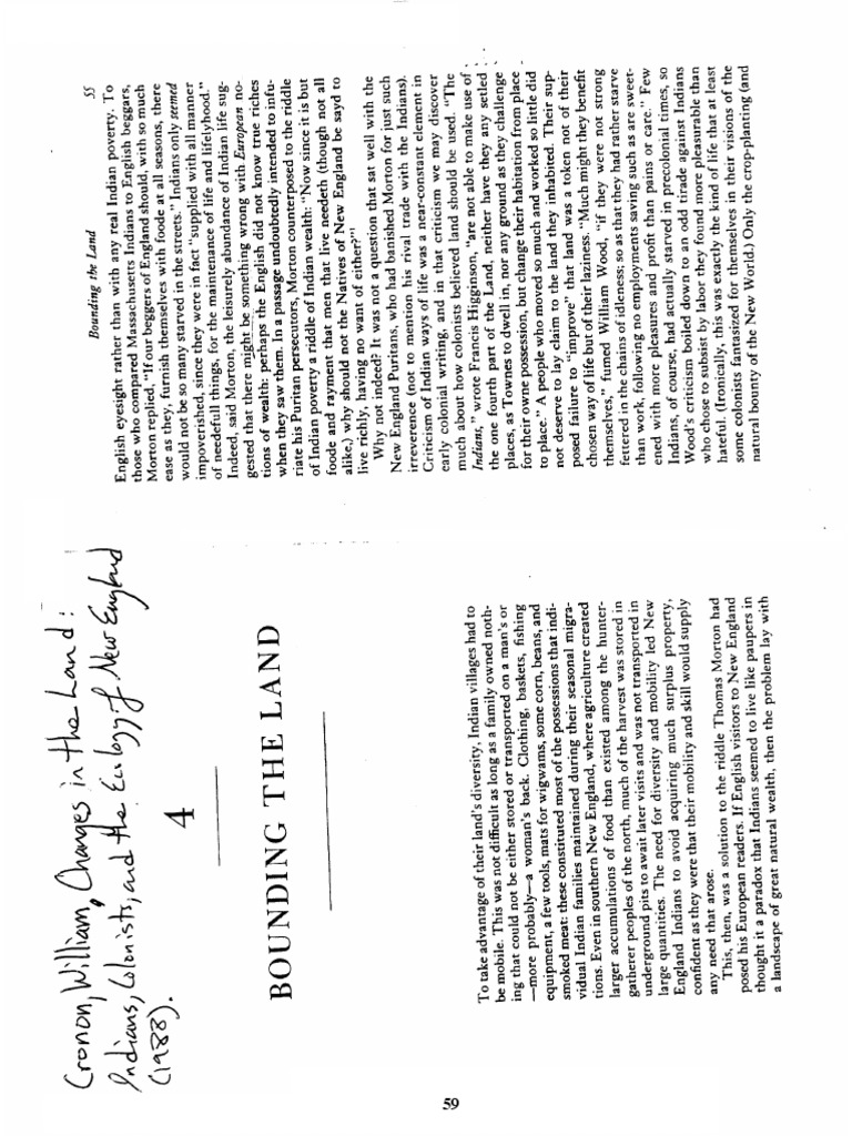 Cronon - Bounding The Land | PDF