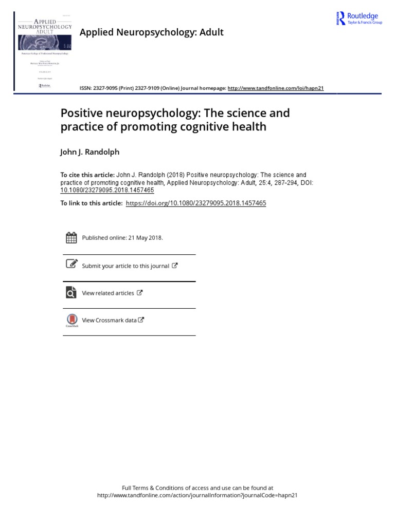 Positive Neuropsychology | PDF