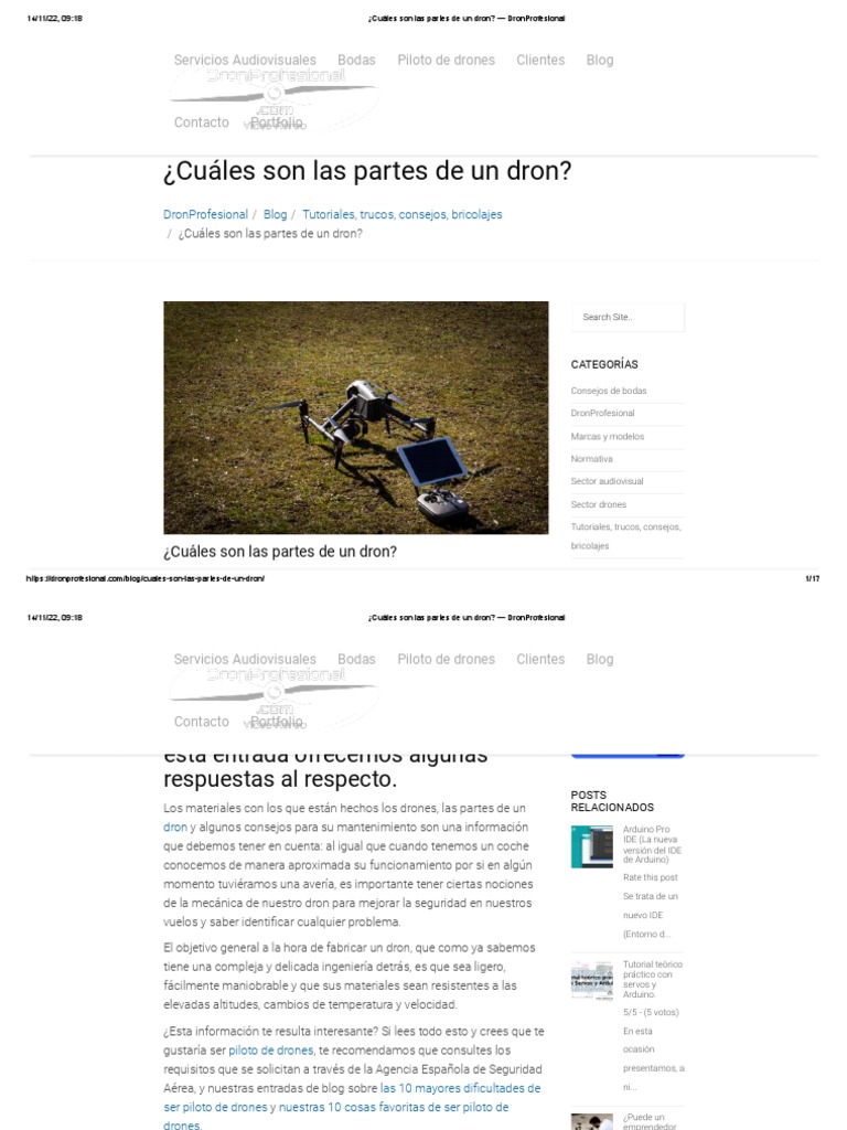 ¿Cuáles Son Las Partes de Un Dron - DronProfesional.p1df | PDF ...
