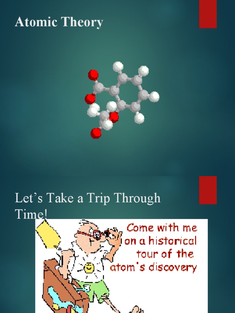 Evolution of Atomic Theory Timeline | PDF | Atoms | Electron