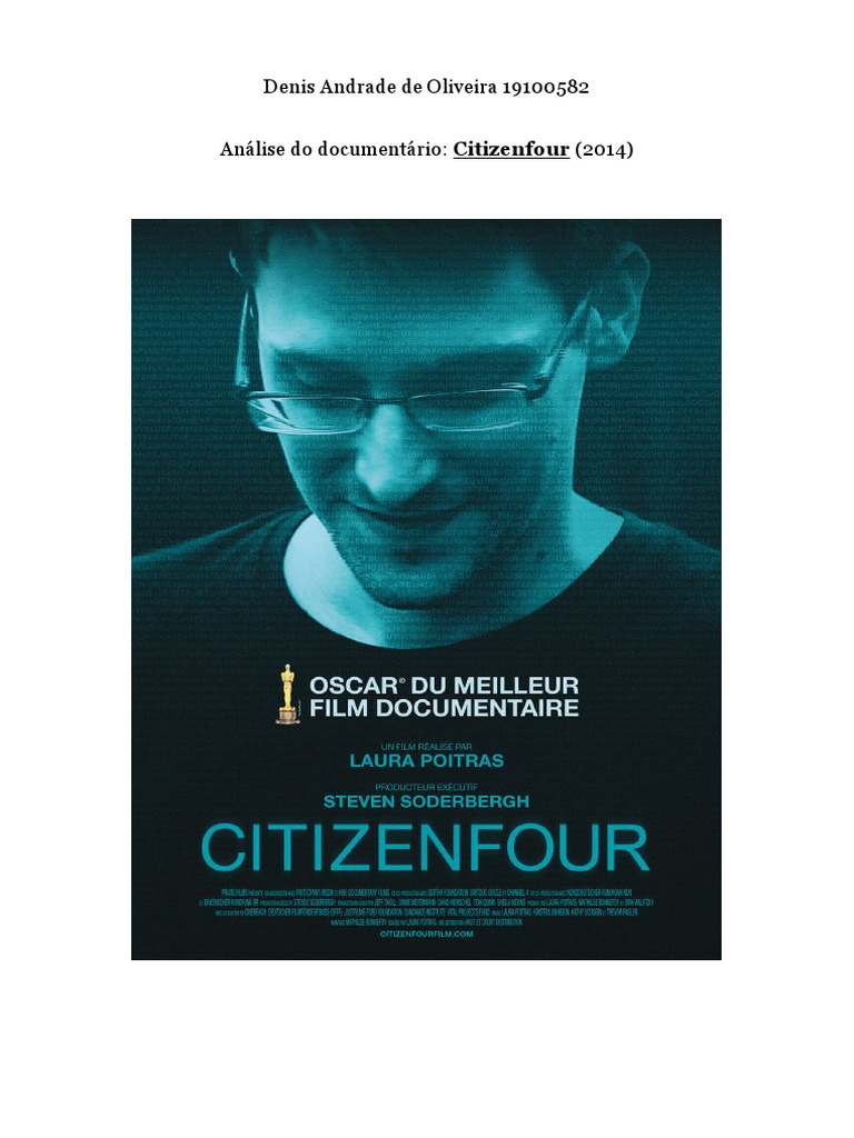 Análise CitizenFour | PDF | Edward Snowden