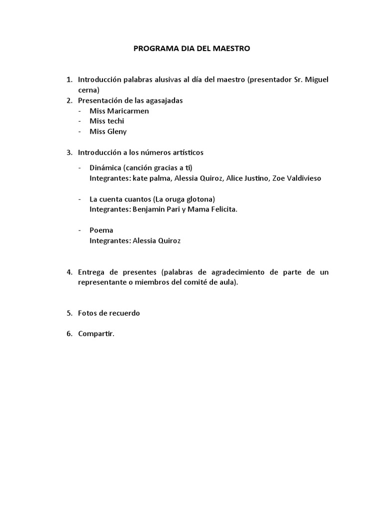 Programa 15 Años - Docx Ok | PDF