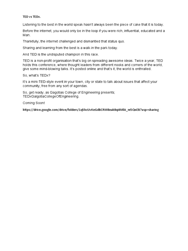 TEDx N | PDF | Social Science