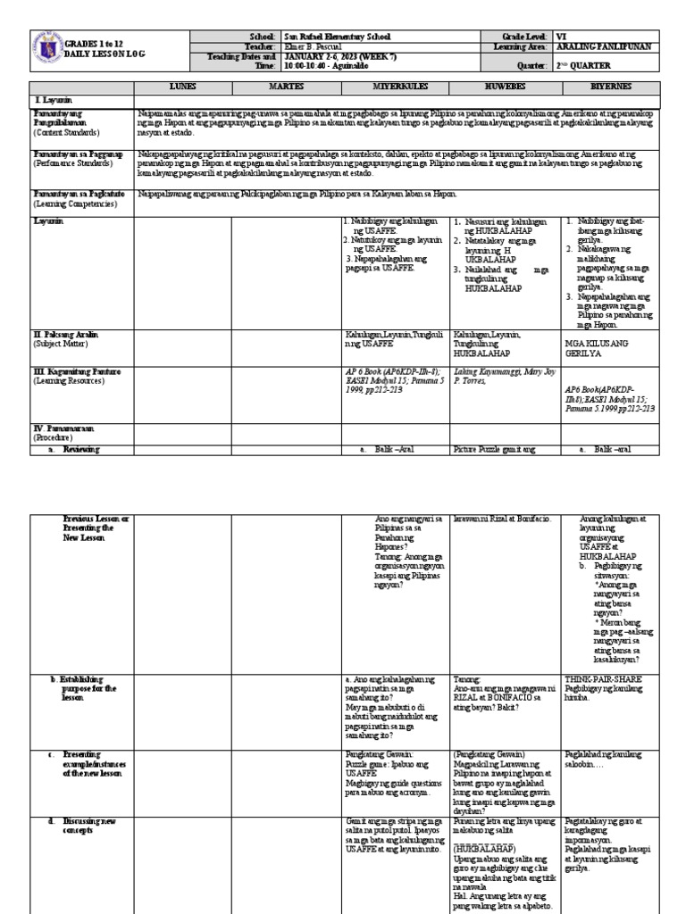 Q2 Ap6 DLL WK7 | PDF
