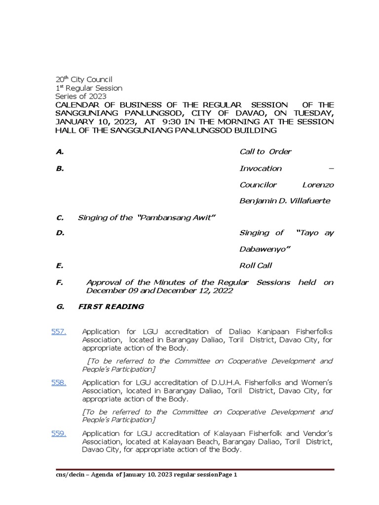 1ST Regular Session January 10, 2023 | PDF | Environmental Impact Assessment | Government