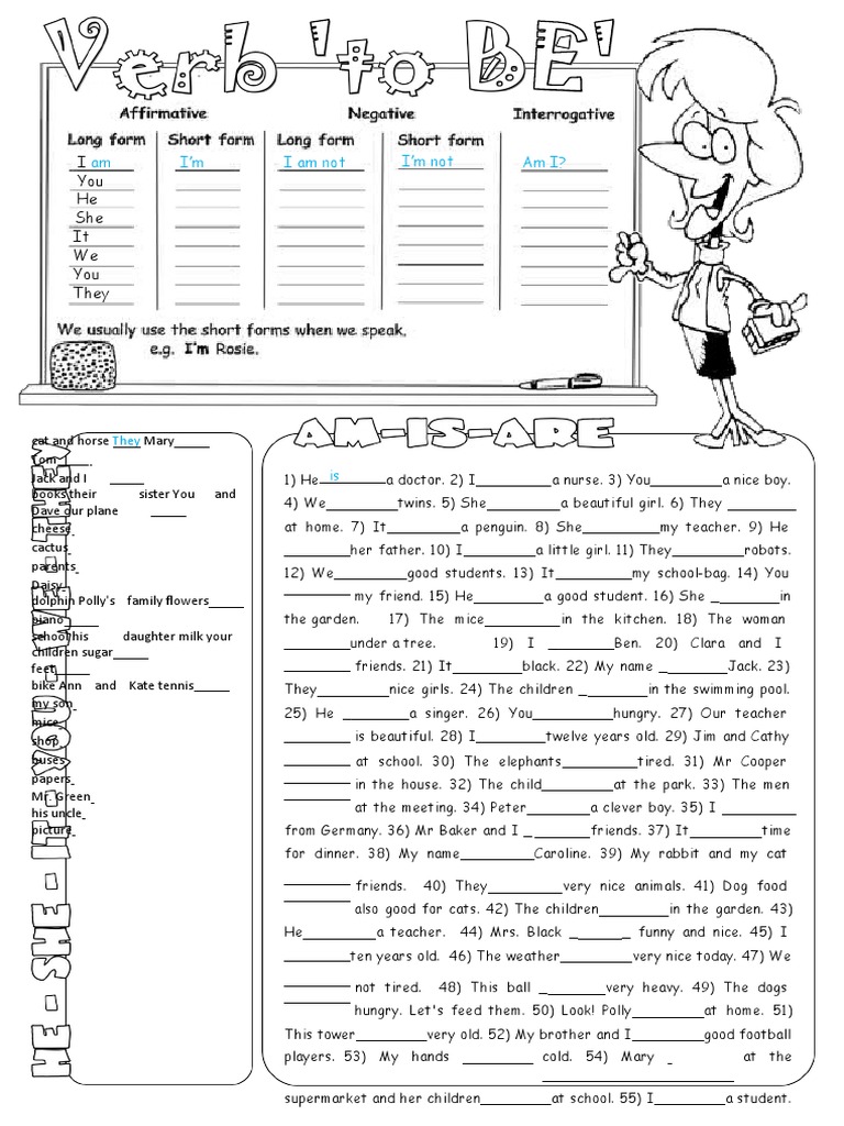 Verb To Be Worksheet (PDF To Word) + Interview About The Teachers. | PDF