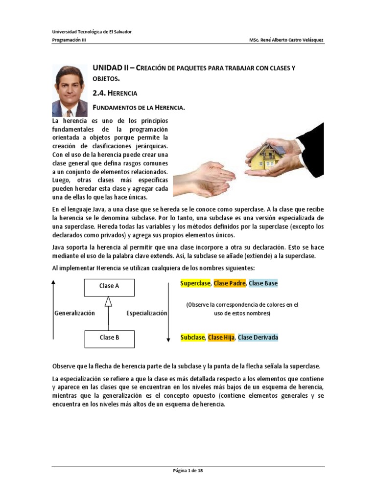Herencia en Java: Conceptos y Ejemplos | PDF | Herencia (Programación Orientada a Objetos ...