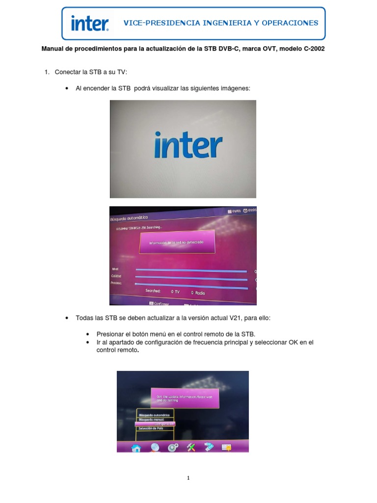 Manual de Actualización de SW de La STB DVB-C OVT C2002 260522 | PDF ...