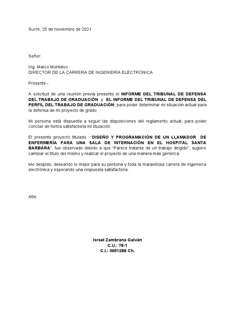 Carta A Director | PDF