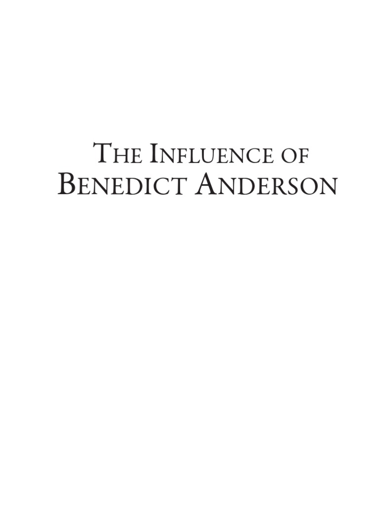 The Influence of Benedict Anderson | PDF | Nationalism | Karl Marx