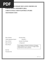 Crop Production Sample SBA | PDF | Fertilizer | Soil