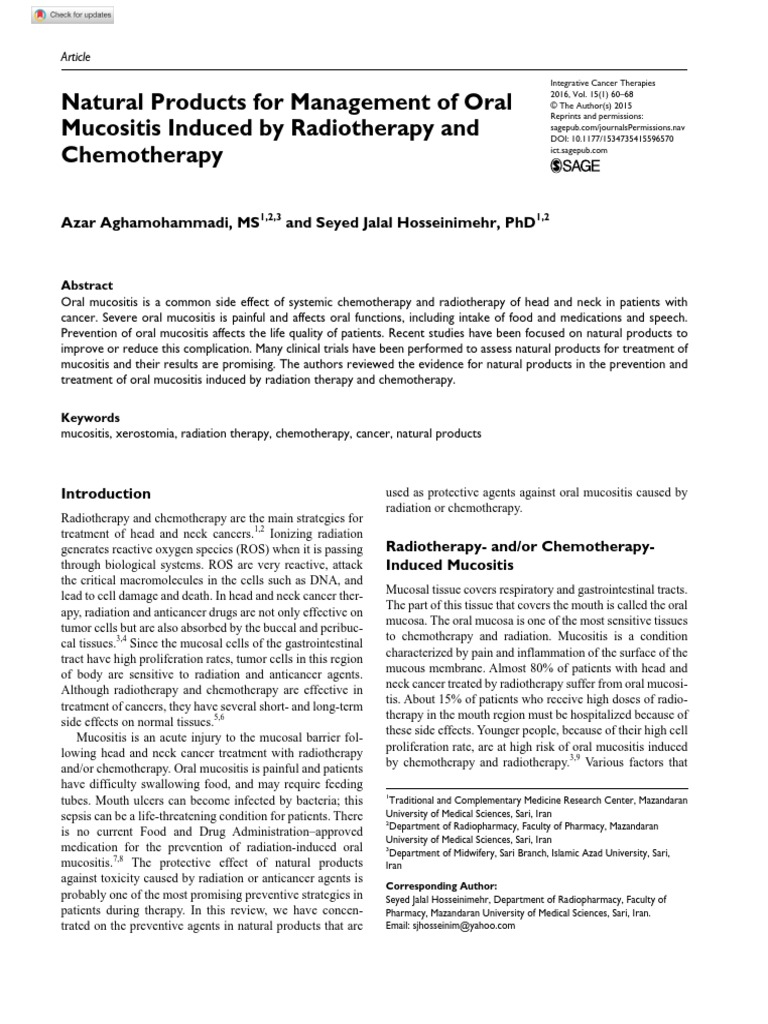 Aghamohammadi Et Al 2016 WEB OF SCIENCE Integrative Cancer Therapies ...