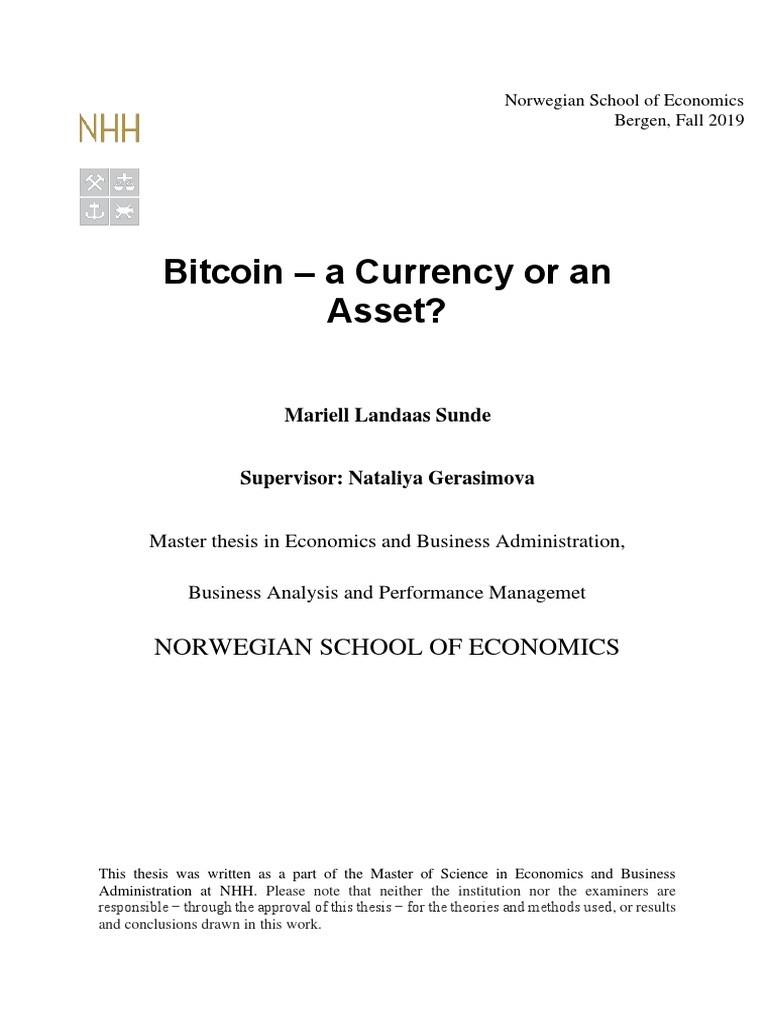 Masterthesis On Crypto Currency | PDF | Cryptocurrency | Money