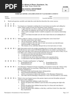 Lesson Module in Values Education 9 | PDF | Learning | Question