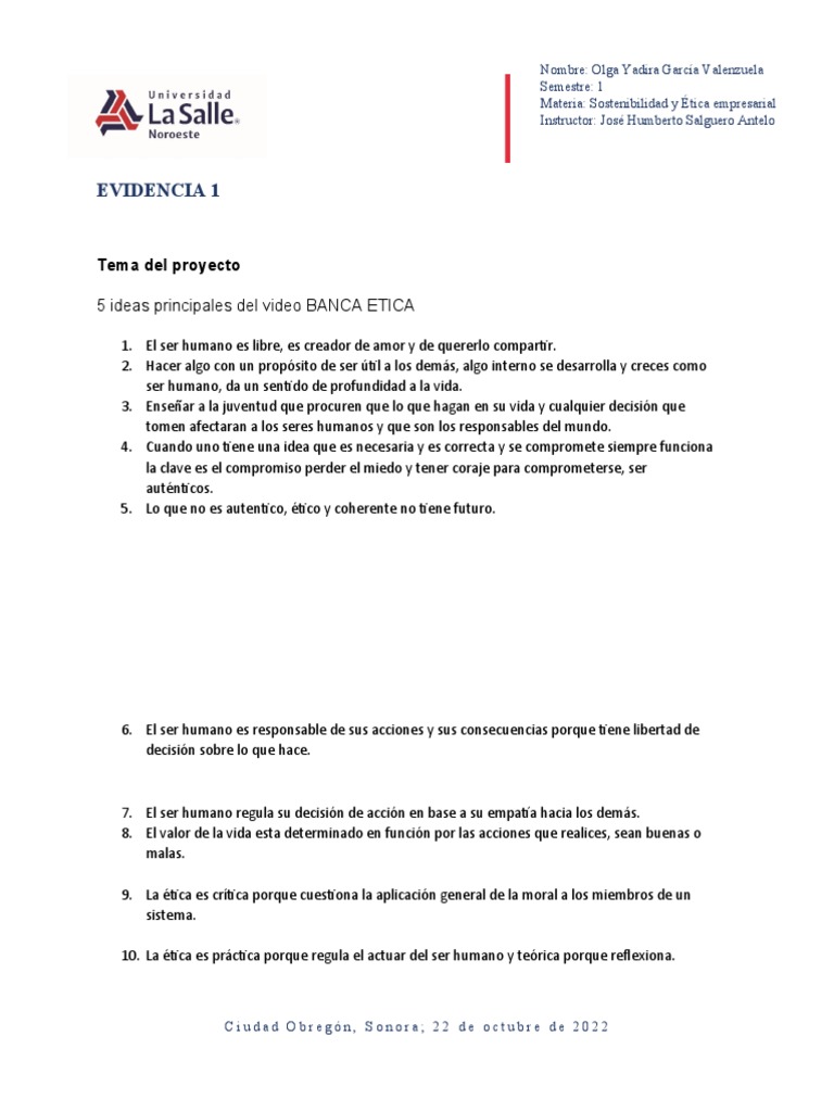 Etica EJERICIO 2 | PDF