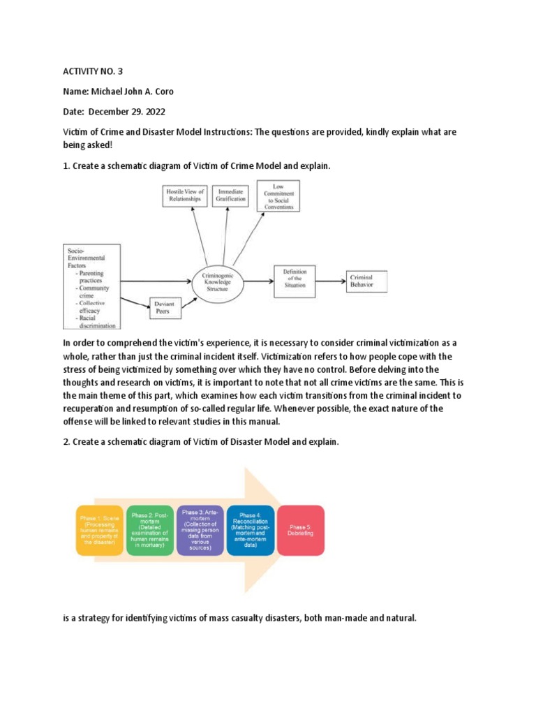 Victim of Crime and Disaster Models: Schematic Diagrams and ...