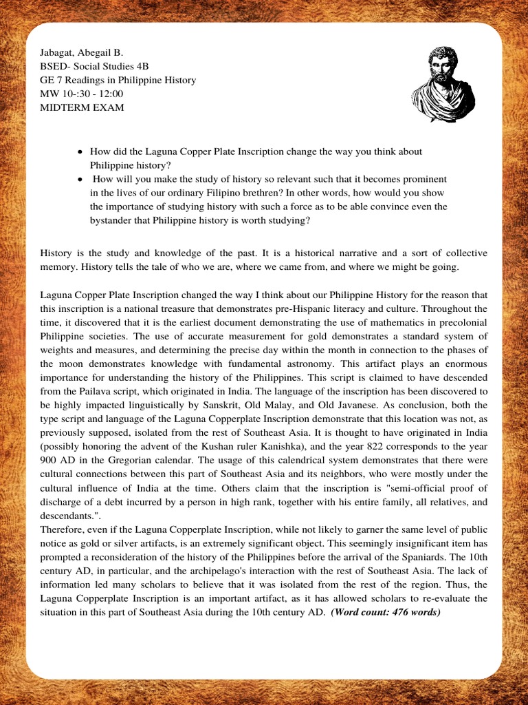 Laguna Copperplate's Impact on Philippine History | PDF | Social Media ...