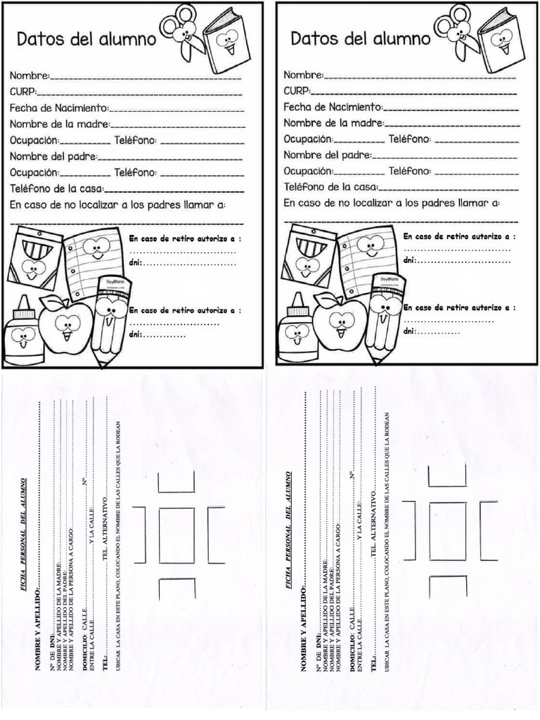 Planilla de Datos para Padres Cuaderno de Comunicados | PDF