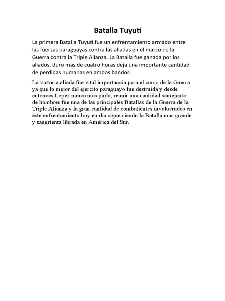 Batalla Tuyuti | PDF