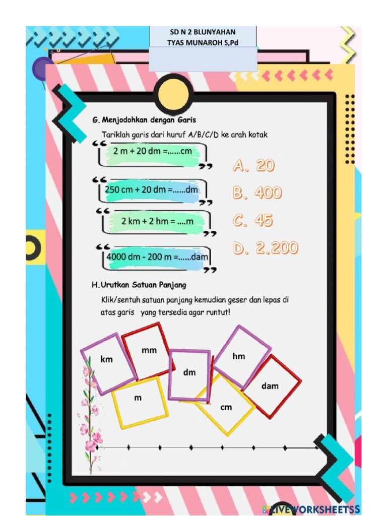 soal konversi panjang | PDF