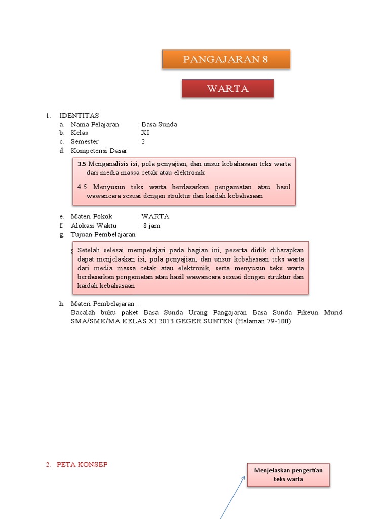 Ukbm Warta Bahasa Sunda Xi | PDF