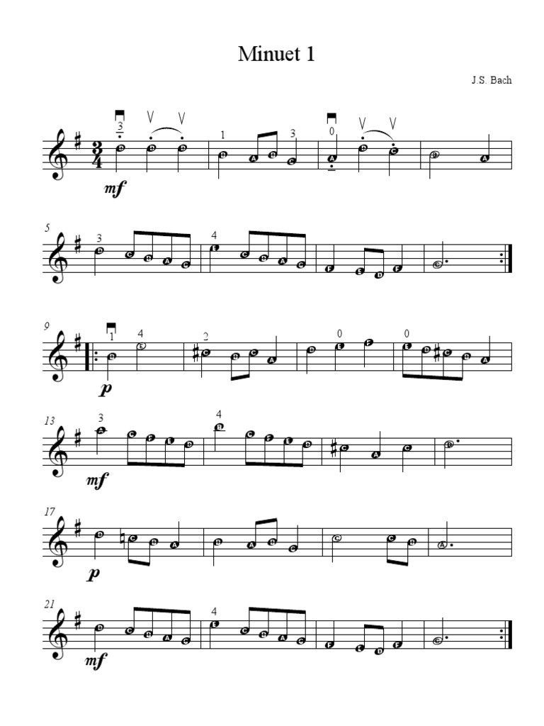 13 Minuet 1 Letters | PDF