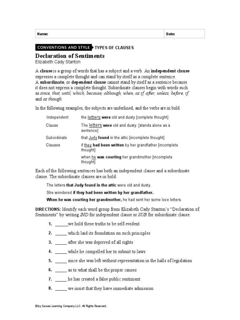 Types of Clauses Explained | PDF | Clause | Subject (Grammar)