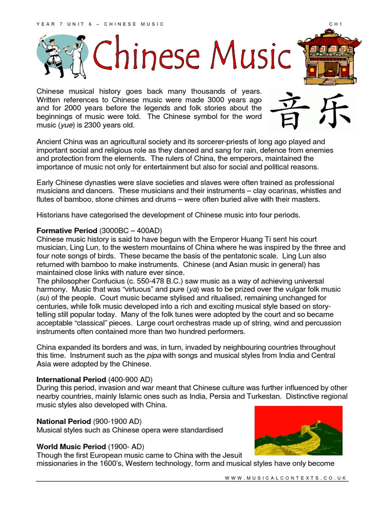 Chinese Music Overview | PDF | Musical Instruments | Folk Music