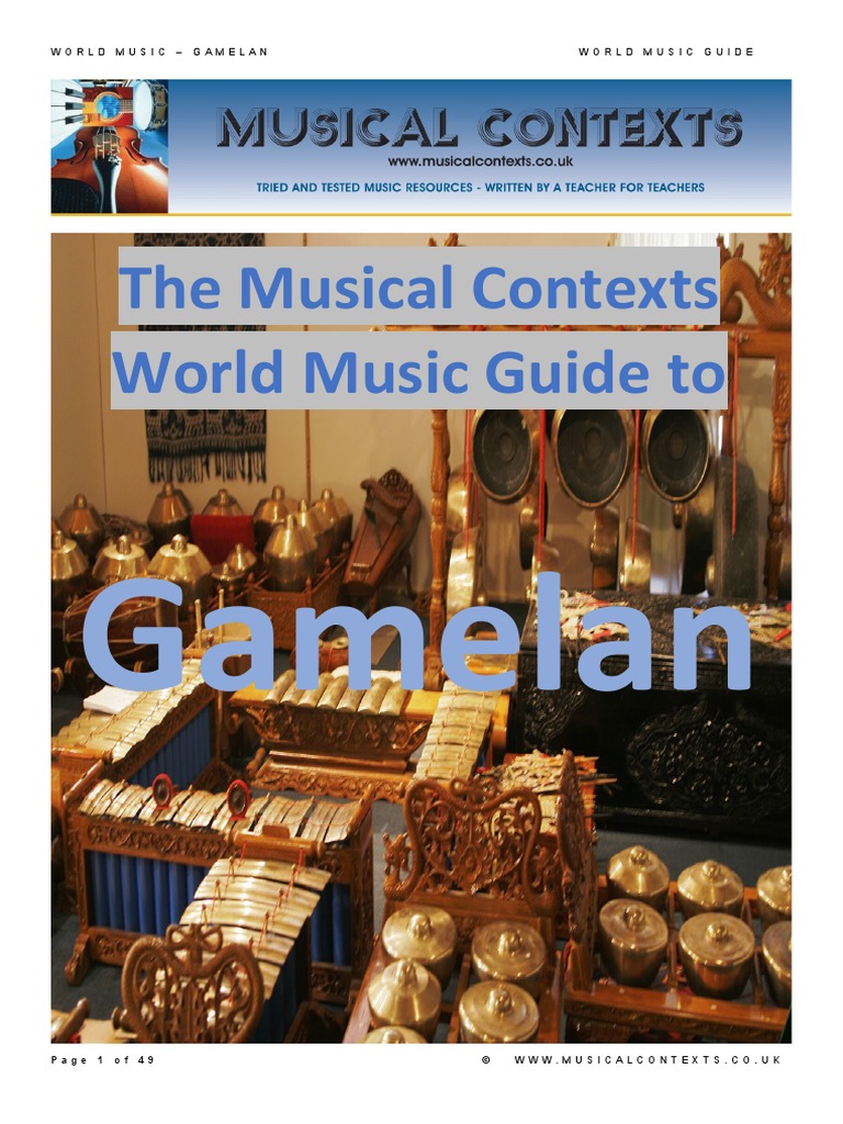 GAMELANSTUDYGUIDE | PDF | Classical And Art Music Traditions | Sound
