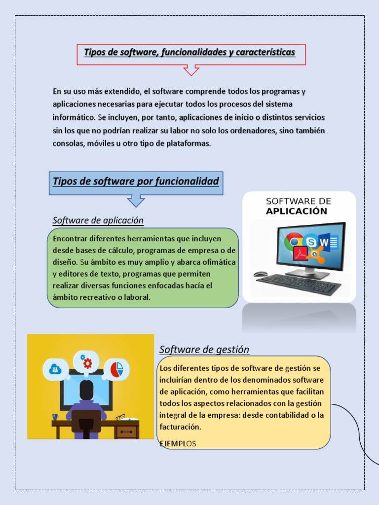 Tipos de Software | Descargar gratis PDF | Software | Software de la aplicacion