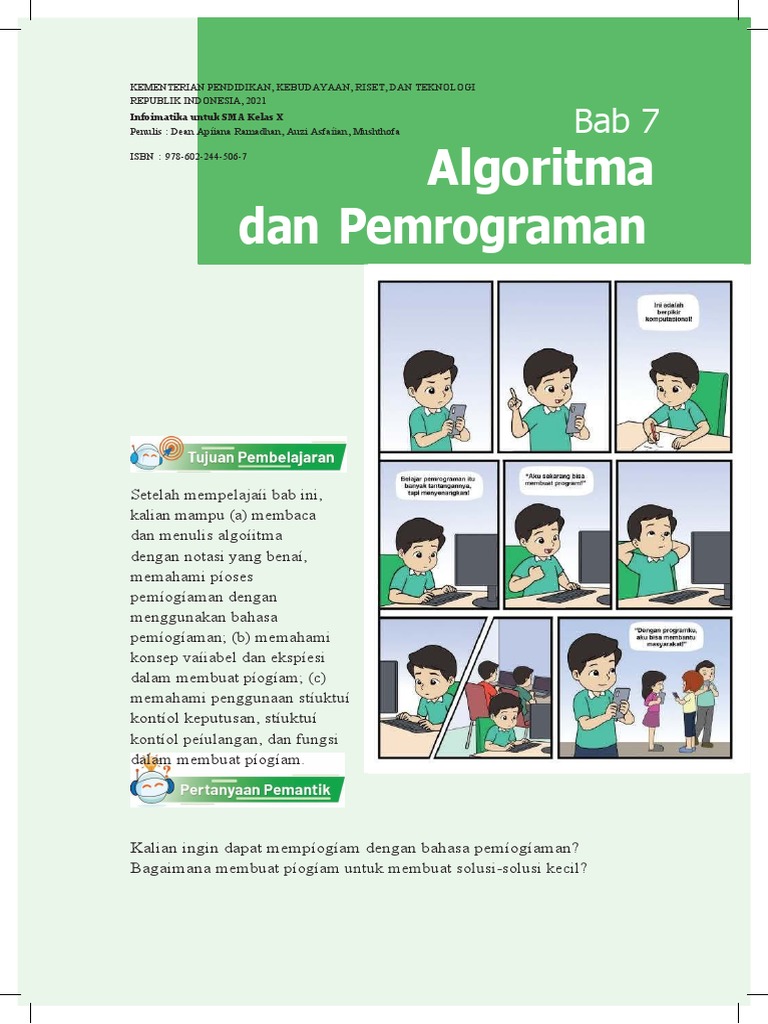 Buku Murid Informatika - 6 Algoritma Dan Pemrograman - Fase E | PDF