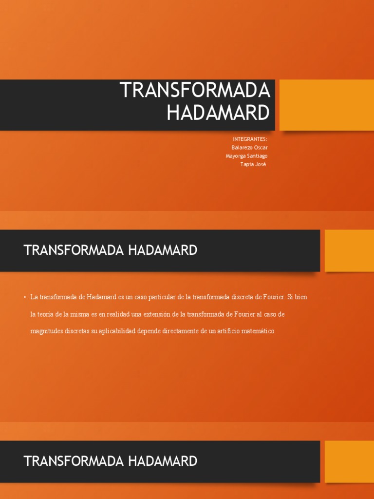 Transformada Hadamard | PDF