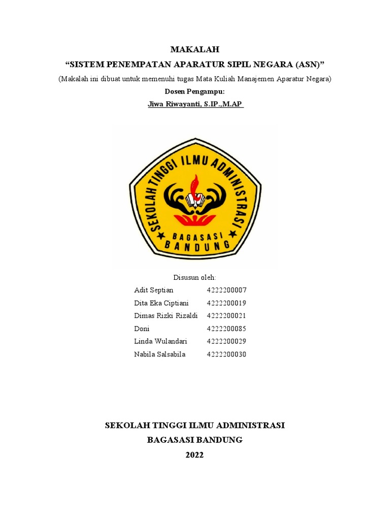 Makalah Sistem Penempatan Asn-1 | PDF | Karier & Perkembangan