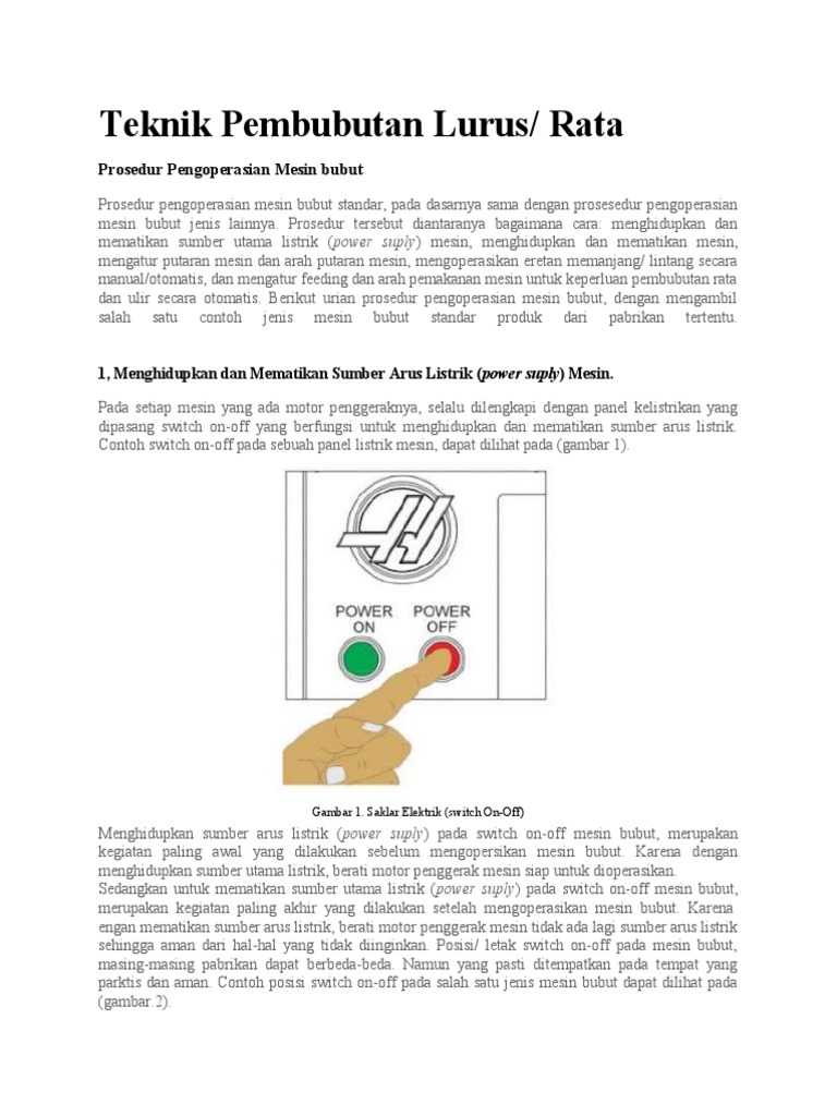 Teknik Pembubutan LURUS | PDF