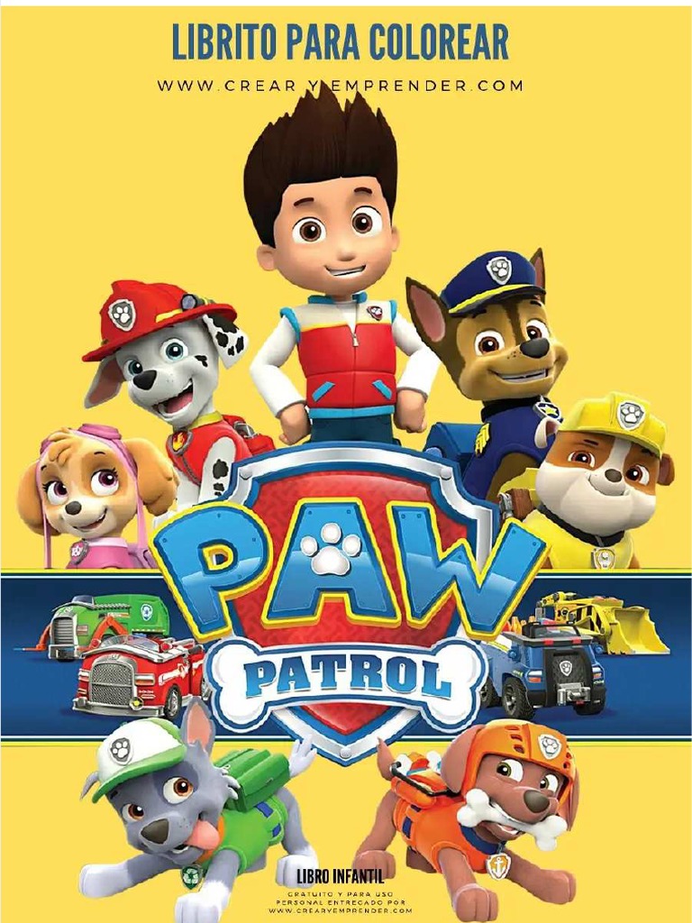 PDF Librito para Colorear Gratis de Paw Patrol - Compress | PDF
