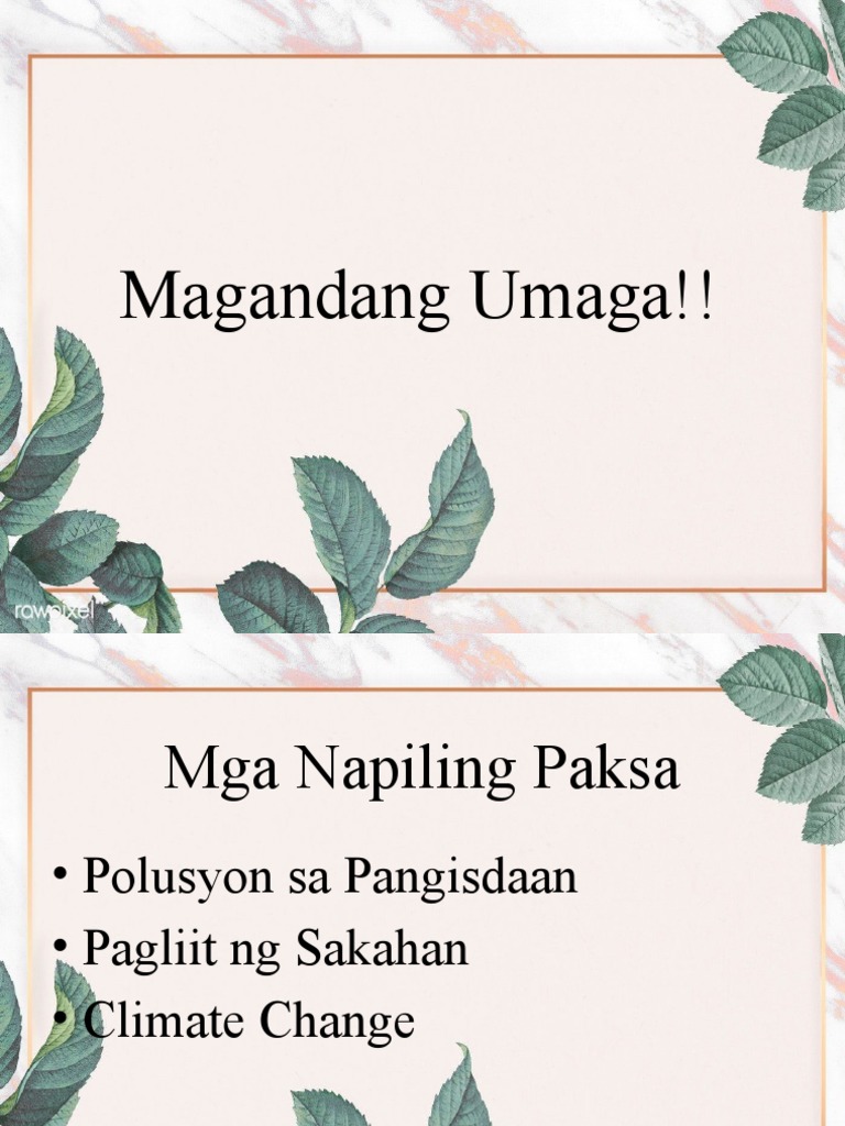 Magandang Umaga!! | PDF