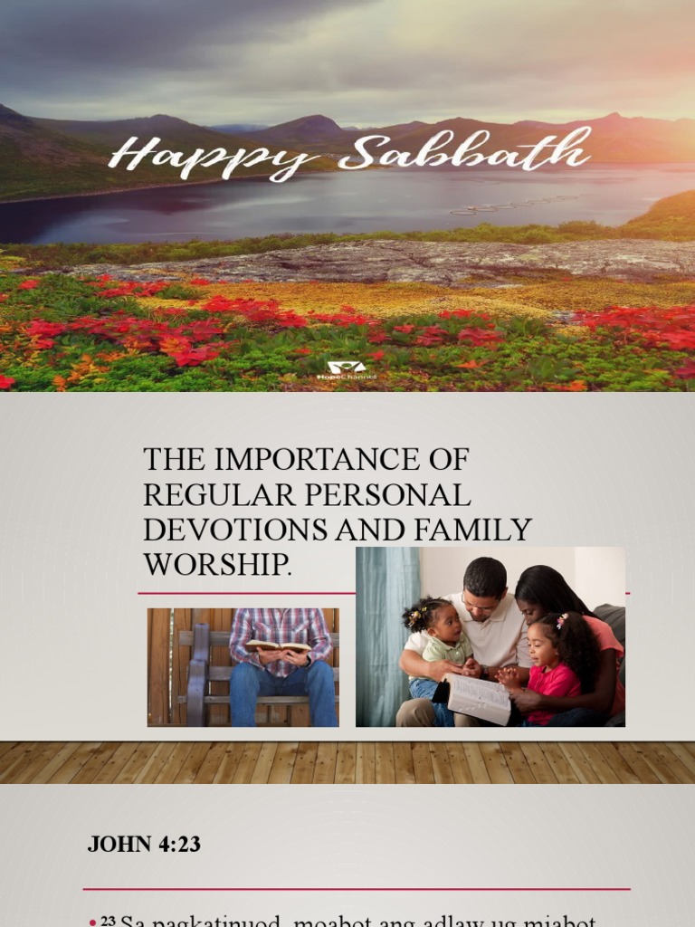 The Importance of Regular Personal Devotions and Family | PDF | Prayer ...