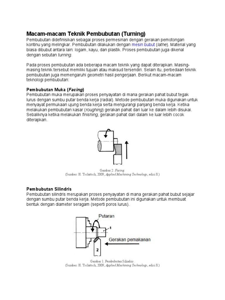 Macam-Macam Teknik Pembubutan | PDF