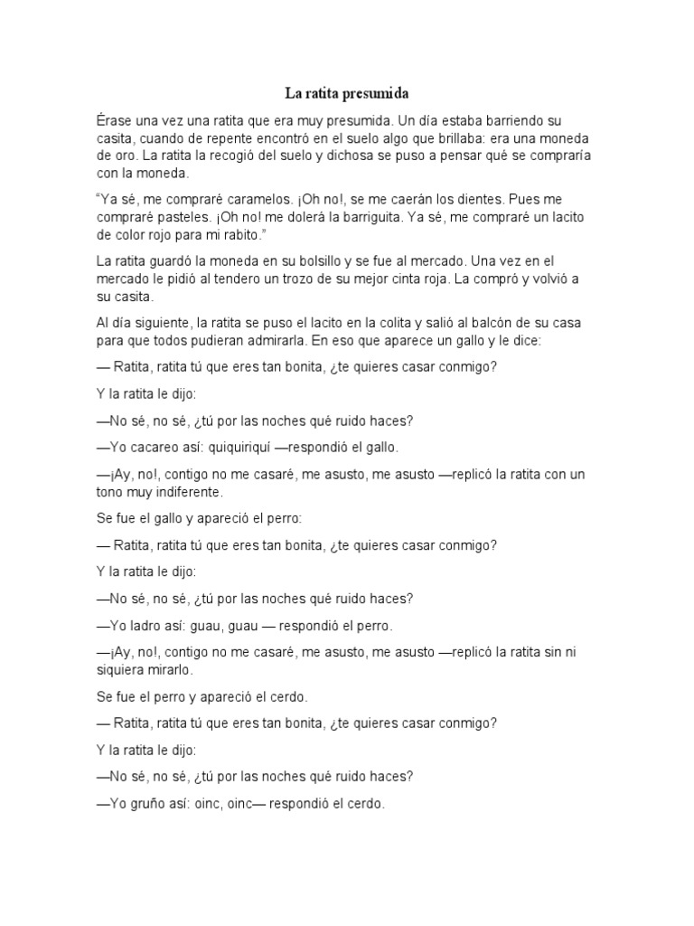 La Ratita Presumida | PDF
